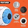 Amazon.com : Joiedomi 3Ft Halloween Inflatable Large Set of Eyes, Light ...