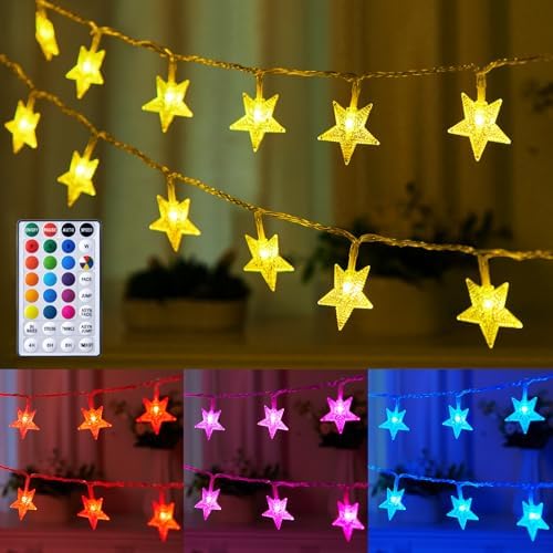 Amazon.com: Xingpold Star String Lights,16.4 ft 50 LED 8 Modes Battery ...