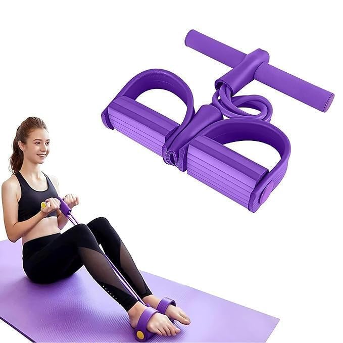 Pull Reducer Training Bands - 4 Tubes Body Pedal Exerciser Yoga ...