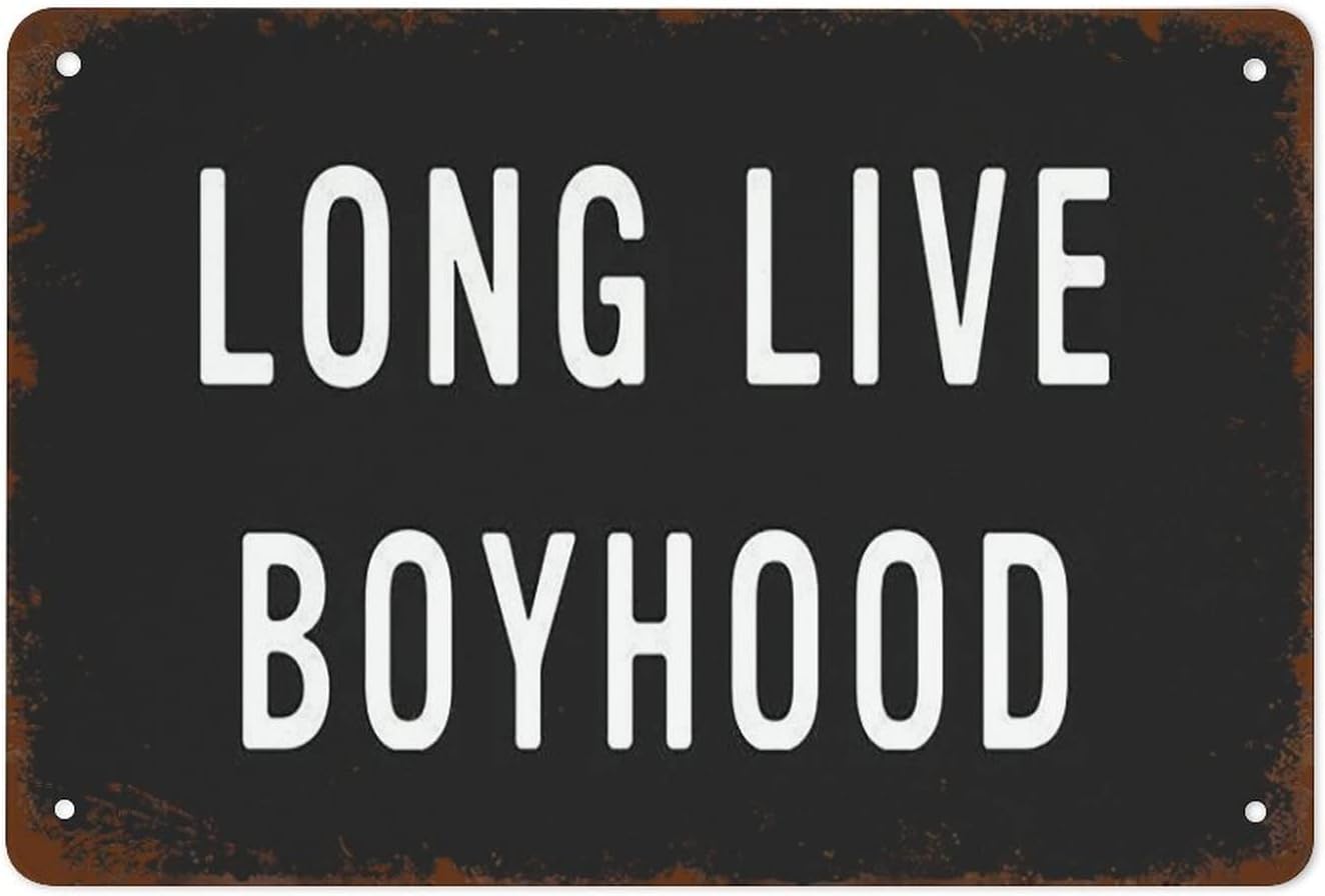 Amazon.com: Metal Tin Sign Vintage Metal Signs Long Live Boyhood Sign ...
