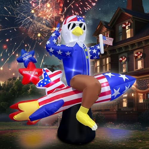 Amazon.com: 4FT Patriotic Independence Day 4th of July Inflatable ...