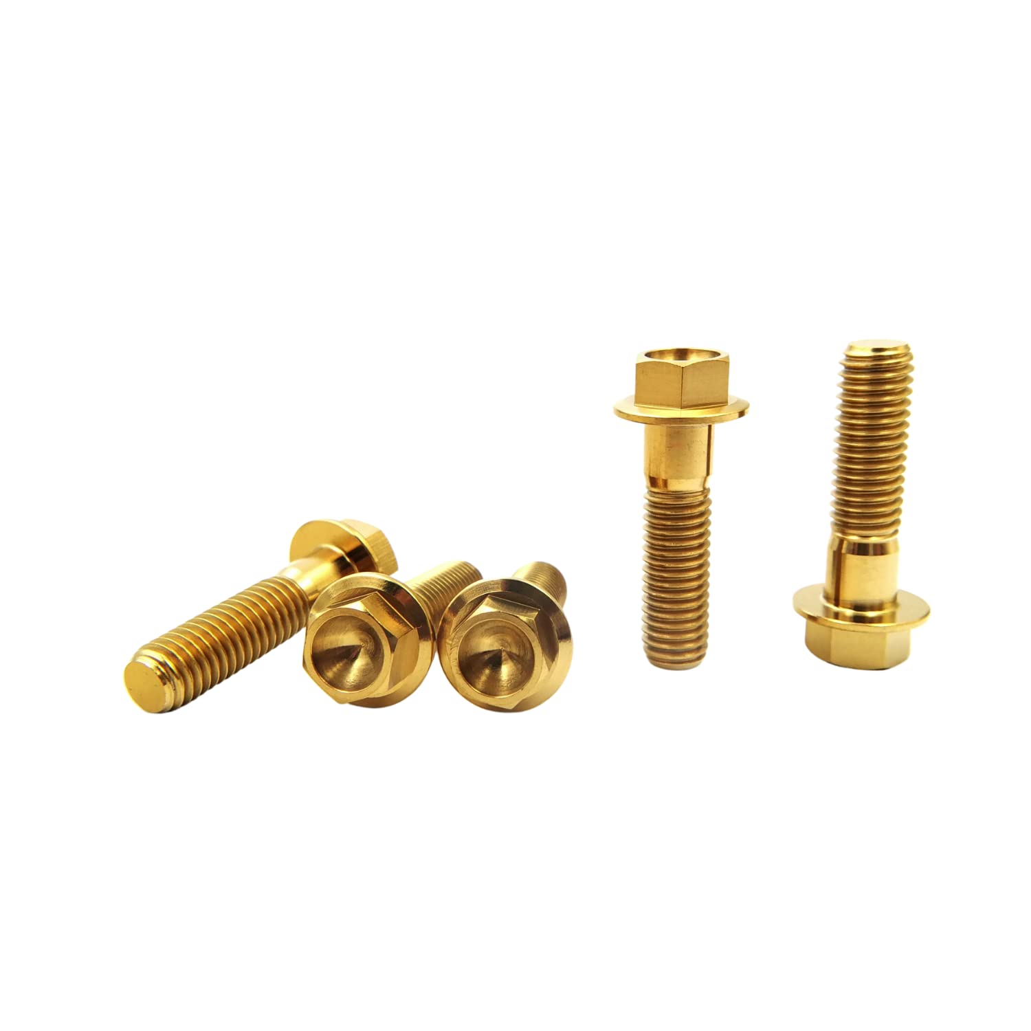 Rison Titanium Flanged Hex Head Bolts M6x1 0x28mm 6al4v Aerospace ...