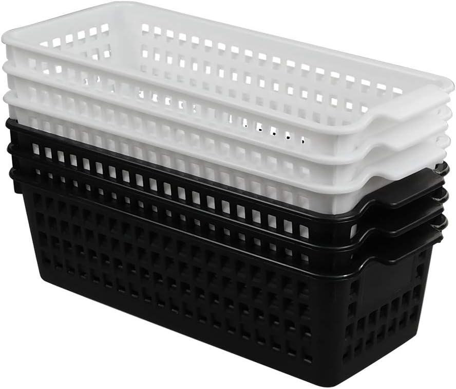 Hokky Small Plastic Basket, Slim Storage Baskets Set of 6 : Amazon.co ...