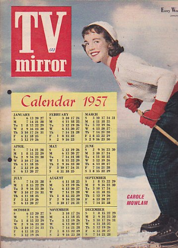TV MIRROR MAGAZINE BACK ISSUE 5/1/1957 CAROLE MOWLAM - PETER SELLERS ...