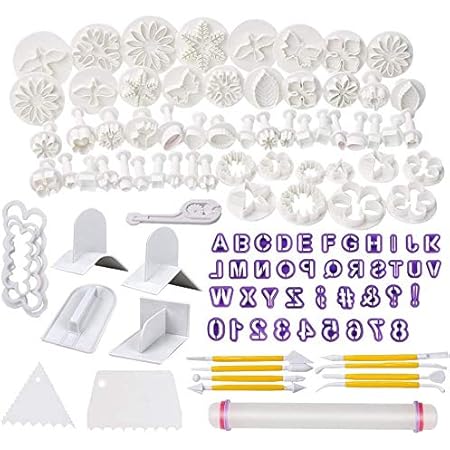 Amazon.com: 19 Pieces Cake Decorating Tools,Cookie Fondant Modeling Set ...