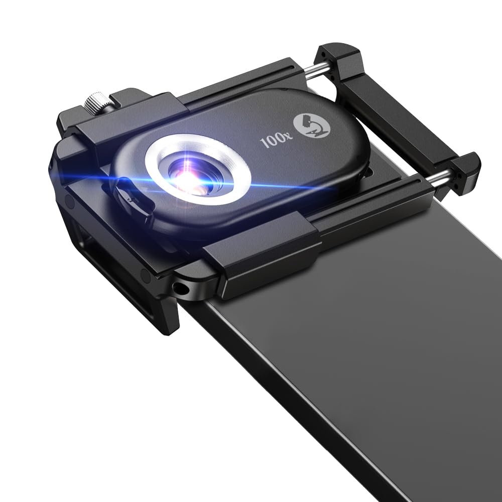 Amazon.com: 100X Phone Microscope with CPL Lens and LED/UV Light ...
