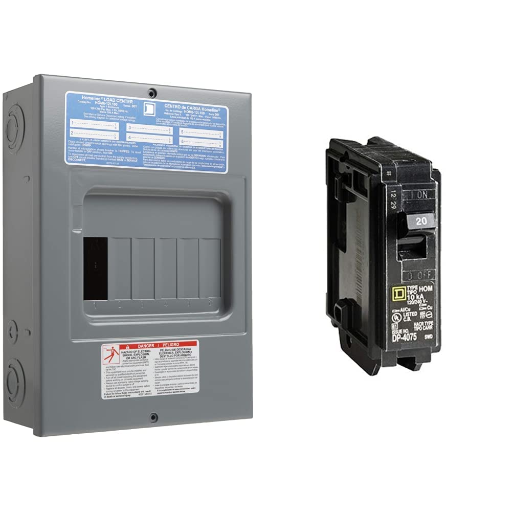 Buy Square D - HOM612L100SCP Homeline Load Center with Cover, 100-Amp ...
