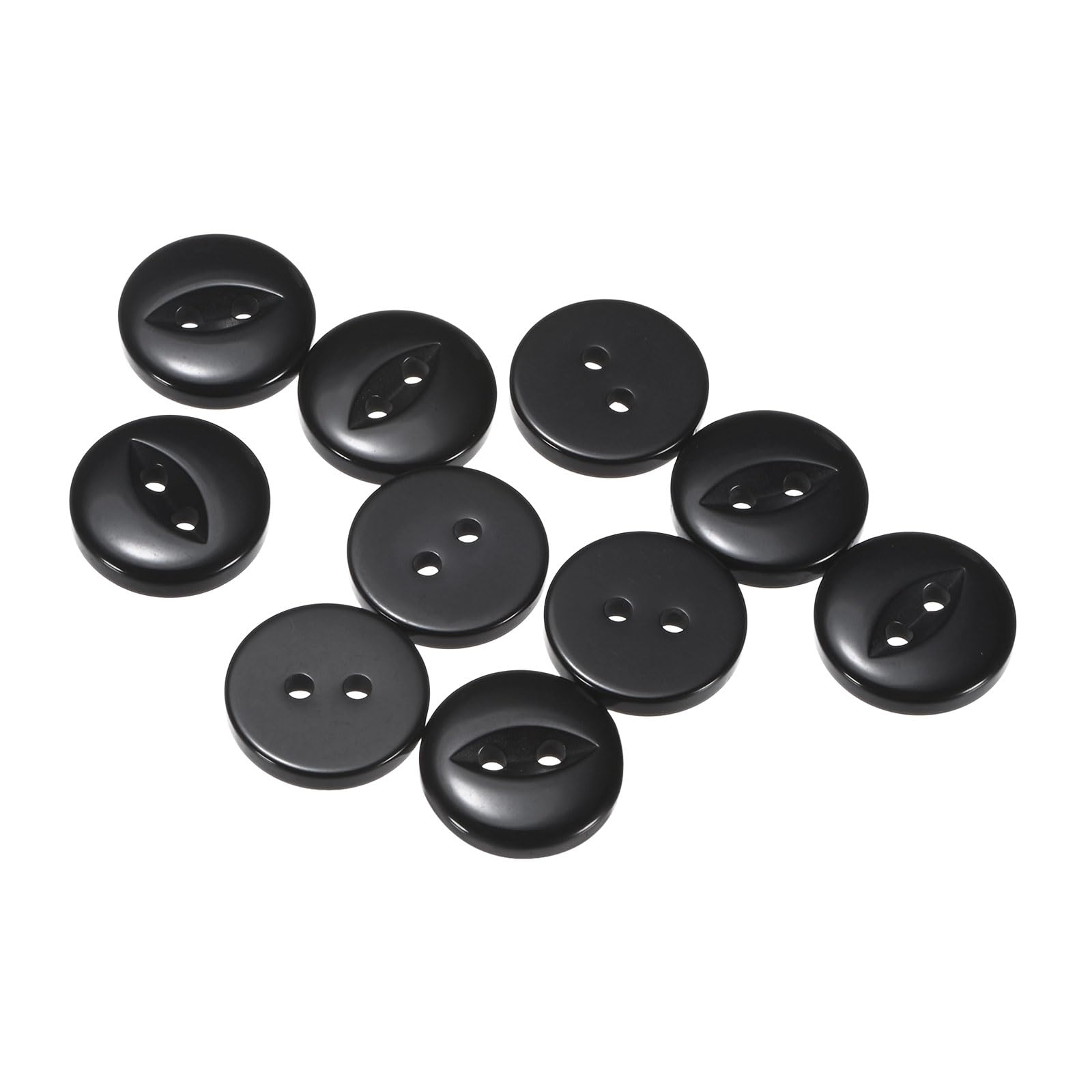 Amazon.com: HARFINGTON 10pcs 24L Black Round Sewing Buttons 15mm 5/8 ...