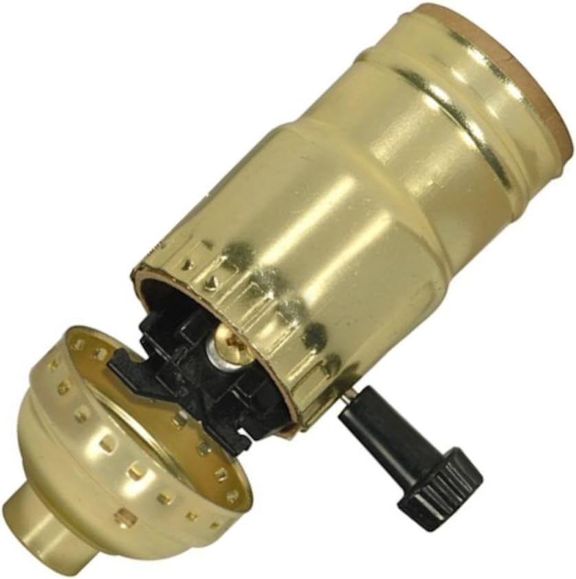 Satco 80-1118 3-Way (2 Circuit) Turn Socket with Removable Knob and ...