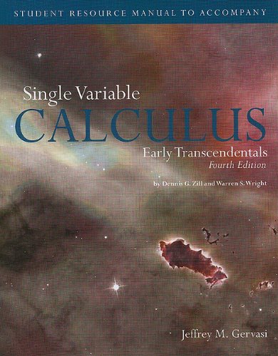 Amazon | Student Resource Manual for Single Variable Calculus | Gervasi ...