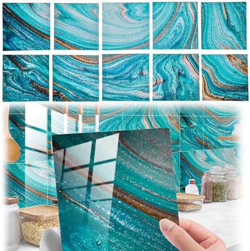 WALPLUS Kitchen Tile Stickers 15x15cm(6") Stick on Tiles Kitchen Self ...