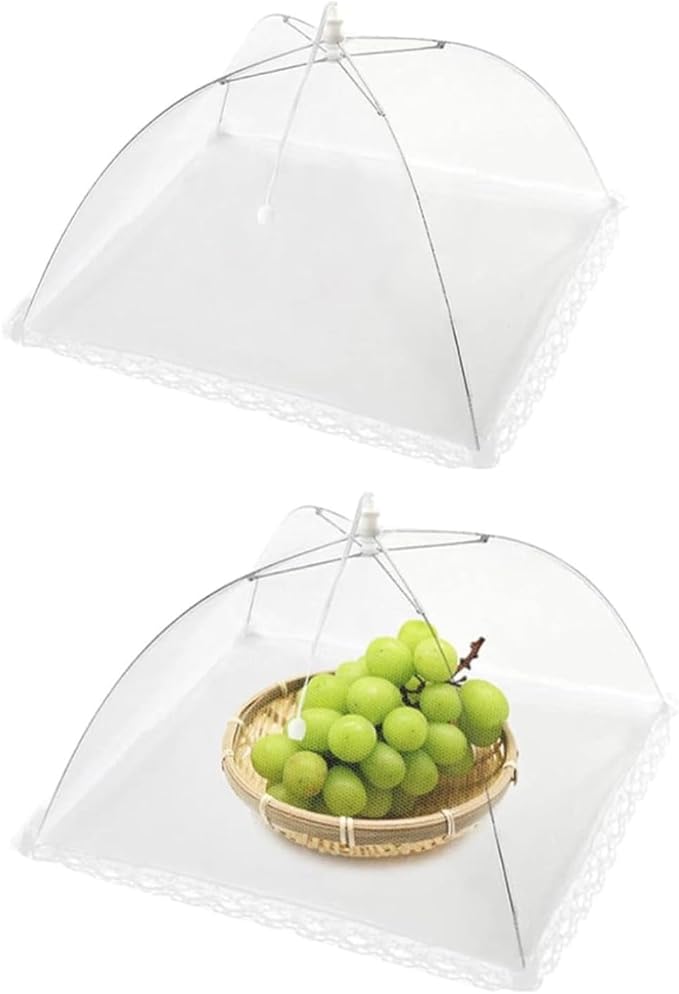 Mesh Food Cover, 2 Pack Pop Up Food Cover Collapsible Mesh Food Cover ...