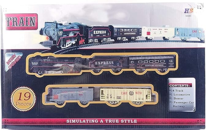 Buy ToyTerra Electric Express Train Track Set Big Size 19 Pieces ...