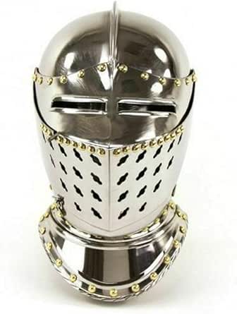 Amazon.com: 18Ga LARP Medieval Bascinet Pig Face Helmet Replica Battle ...