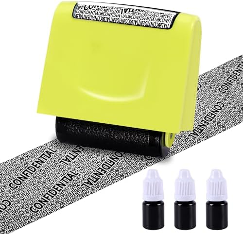 Amazon.com: Identity Theft Protection Roller Stamp - Wide Confidential ...