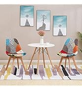 HomJoy Dining Table and 4 Chairs Set, Modern Design PU Seat Lounge ...