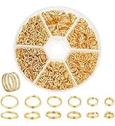 PandaHall Elite 1 Box 6 Colors About 1300 Pcs Iron Plated Jump Rings ...