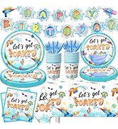 Amazon.com: Summer Party Decorations,Pool Party Supplies Tableware Set ...