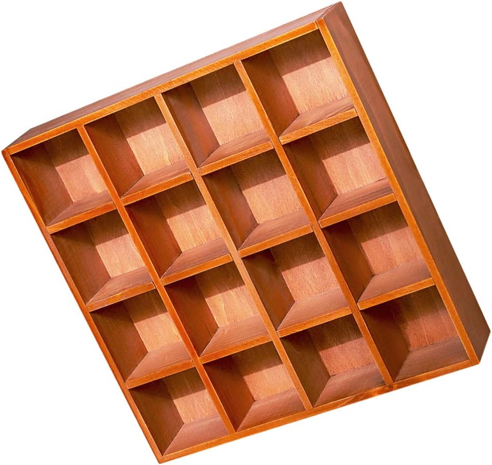 Amazon.com: DELURA Freestanding Wood Shadow Box Shelf 16 Grids Rustic ...