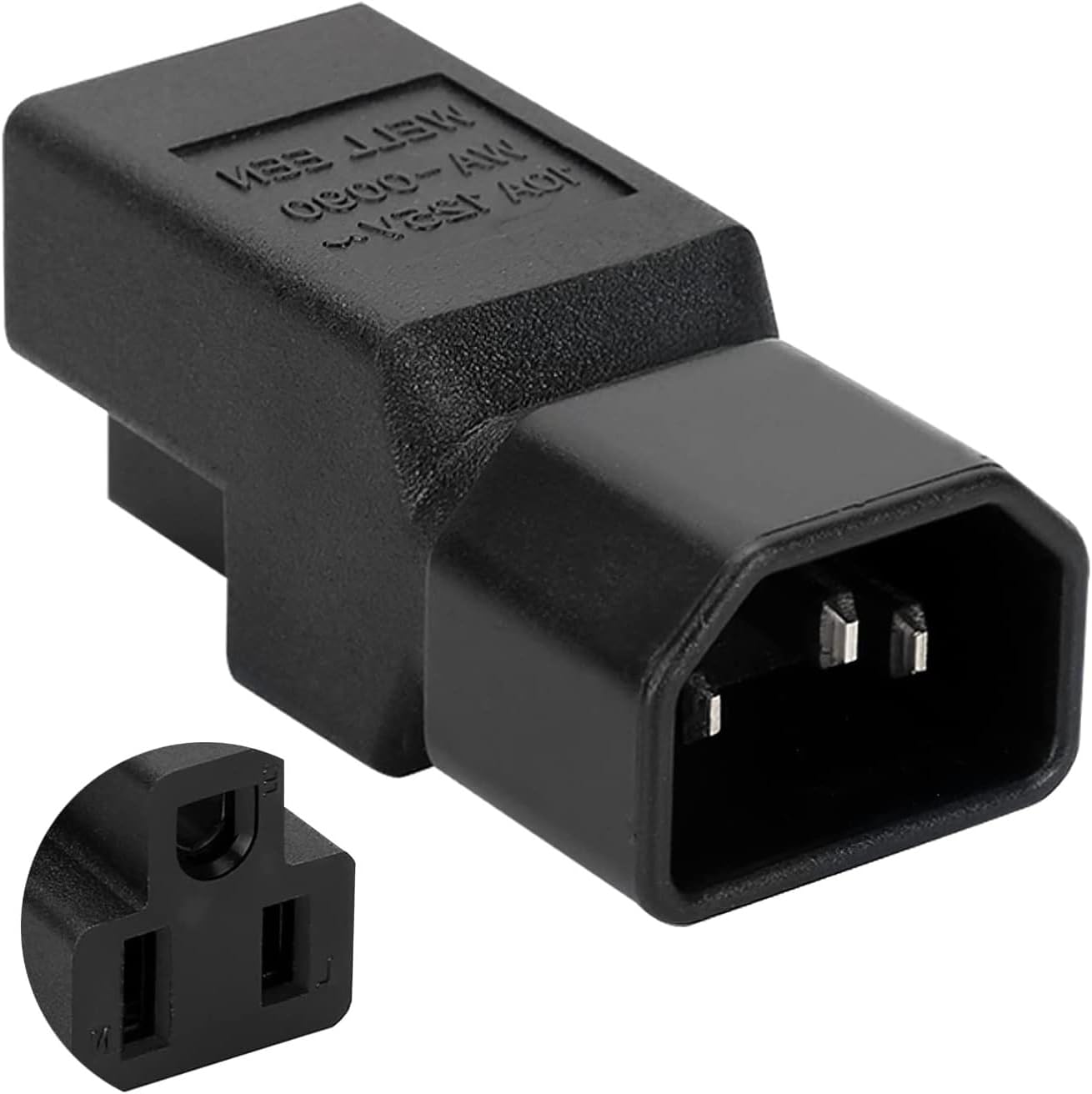 Amazon.com: IEC320 C14 Male to Nema 5-15R PDU Extension Power Plug ...