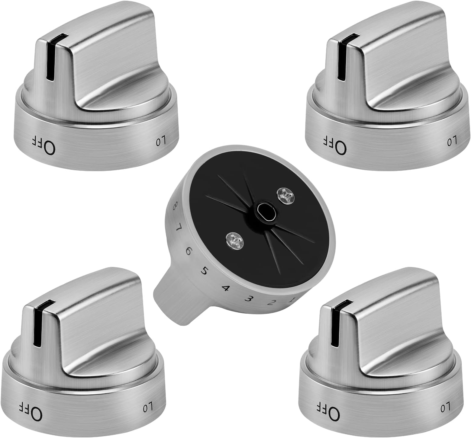 Amazon.com: Upgraded 5 Pack WB03X24818 Stove Knobs Replacements ...