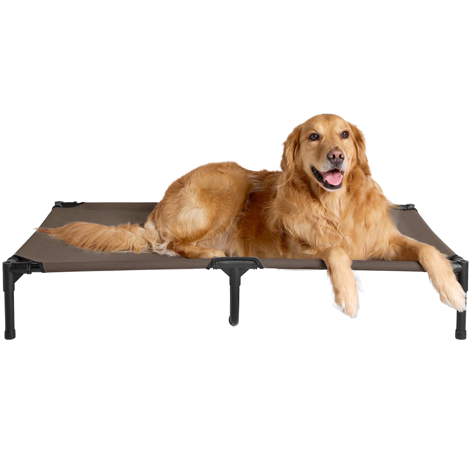 EHEYCIGA 44 Inch Elevated Dog Cot Beds for Large Dogs, Raised Outdoor ...