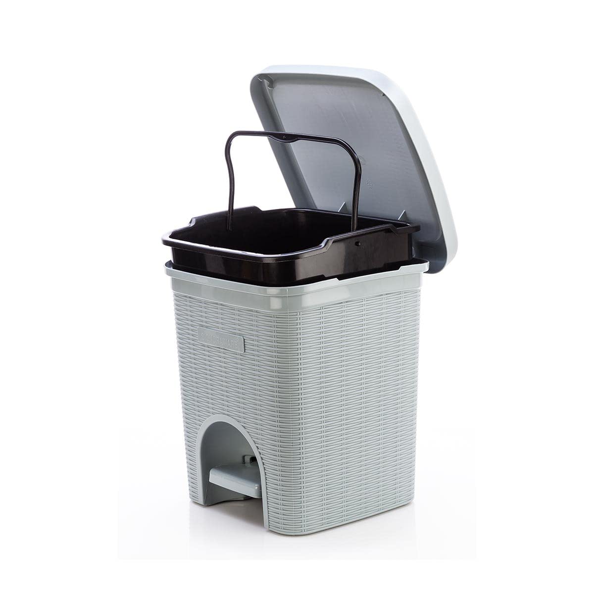 SIGNORA WARE Plastic 7 Liters Modern Lightweight Pedal Dustbin/Thrash ...