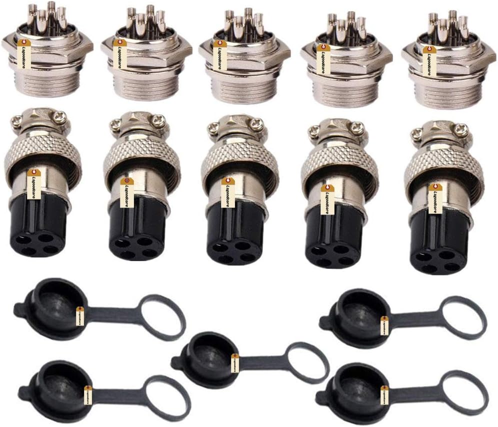 Amazon.com: Aviation Connector Plugs, Lsgoodcare 20Pcs 16mm 3 Pin Din ...