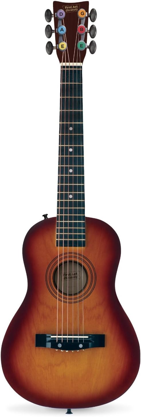 Amazon.com: First Act Discovery 30" Beginner Acoustic Guitar, Sunburst ...