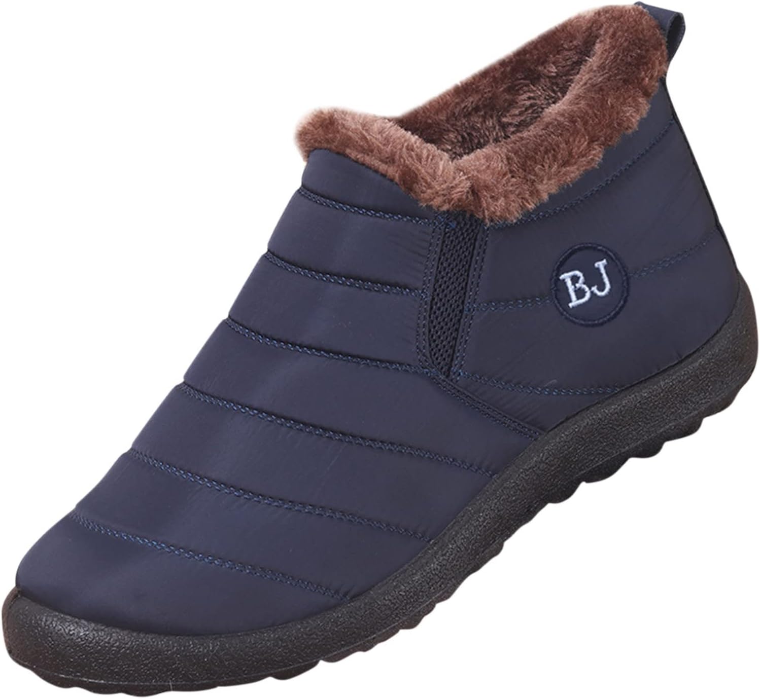 Fashion Winter Men Snow Boots Thick Soles Soft Soles Non Slip Solid ...