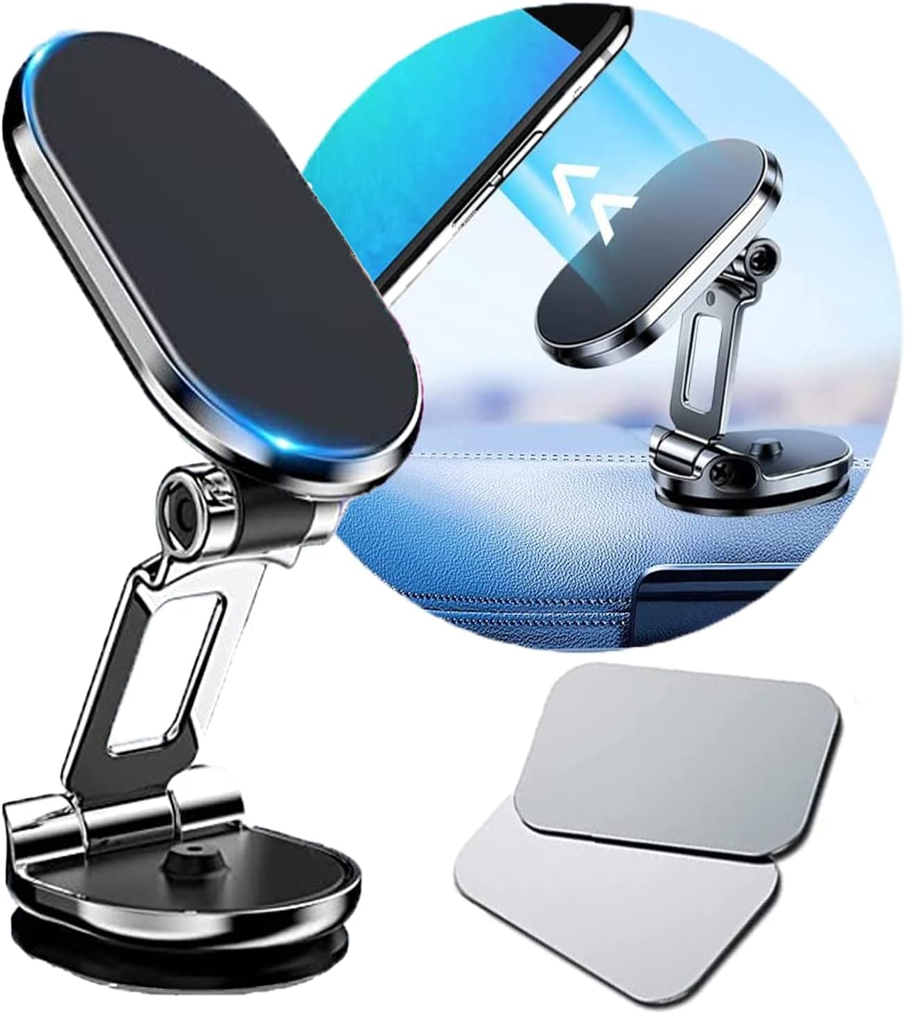 Amazon.com: JYFKINN Magnetic Phone Holder for Car, Alloy Folding [8 ...