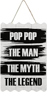 Amazon.com: Pop Pop The Man The Myth The Legend Family Wall Art Decor ...