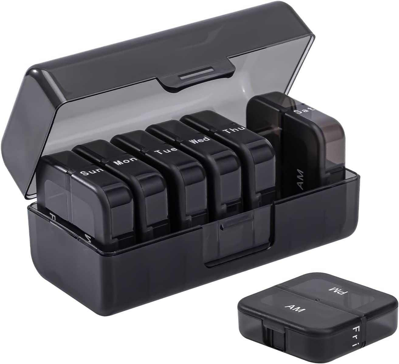 Amazon.com: PULIV Extra Large Weekly Pill Organizer 2 Times a Day, One ...