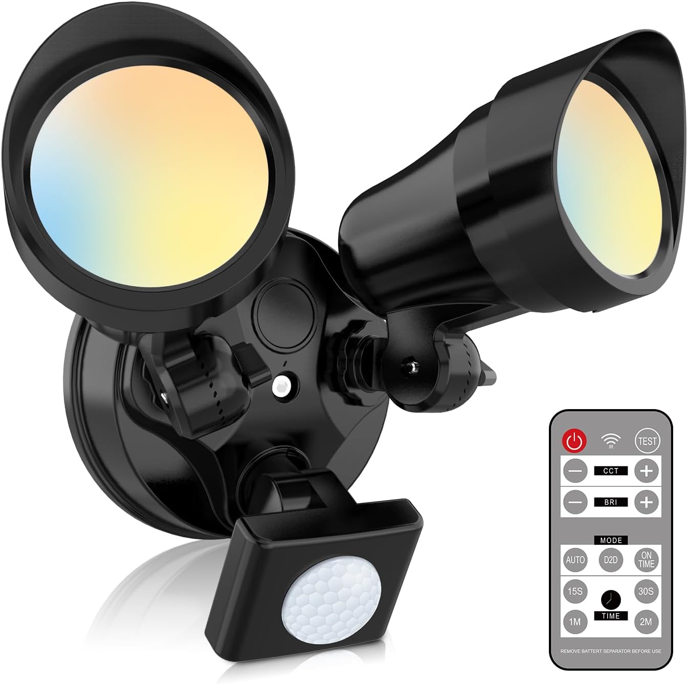 LED Security Lights Motion Sensor, 24W 2000LM Flood Lights Outdoor ...