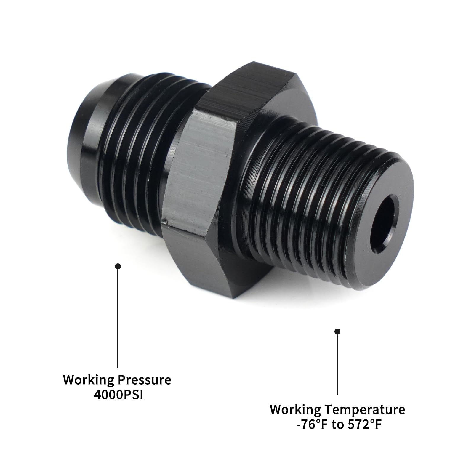 Snapklik.com : 8AN Male Flare To 3/8 NPT Pipe Fitting Adapter Aluminum ...