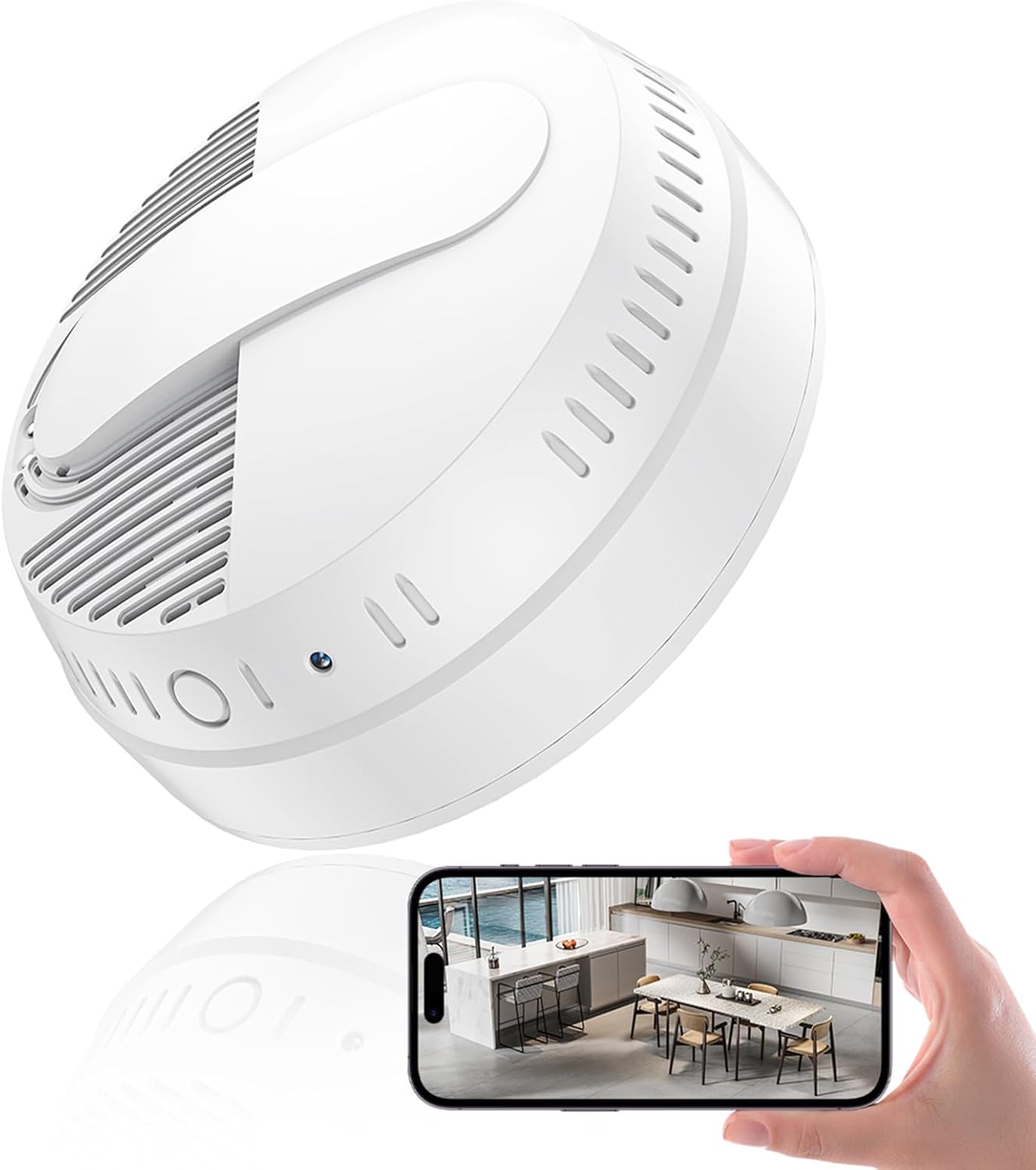 Amazon.com: LIZVIE 15000mA Smoke Detector Camera with 1080P Smoke ...