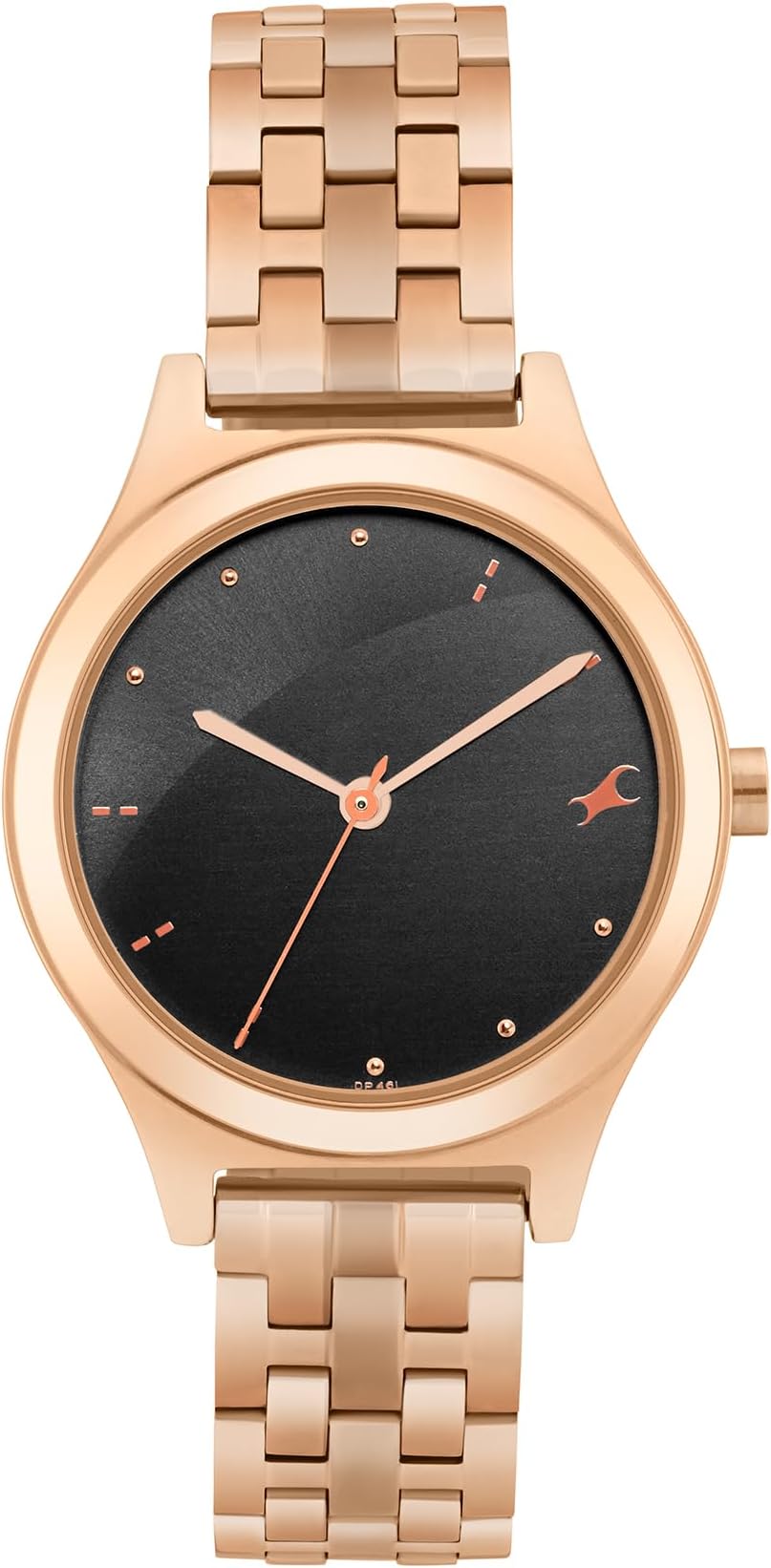 Fastrack Women Metal Analog Silver Dial Casual Watch, Band Color-Gold ...