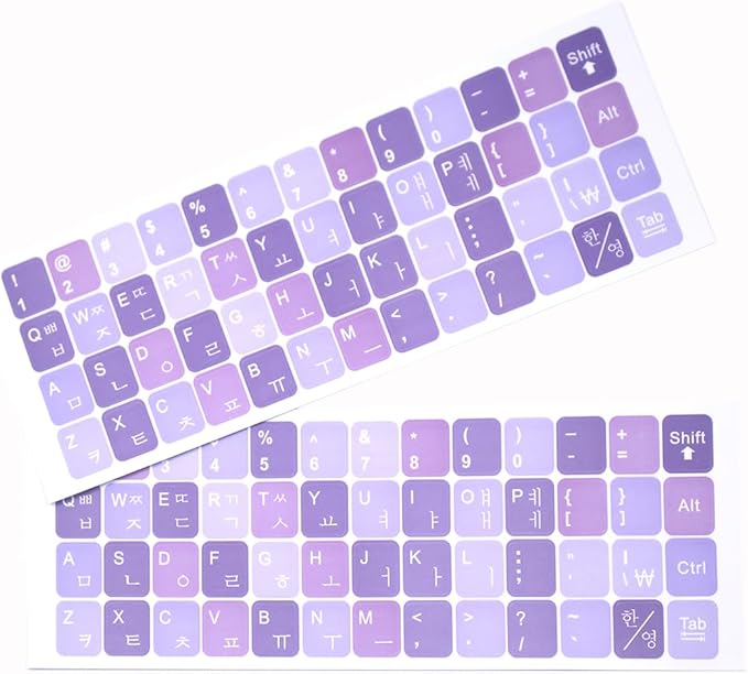 Amazon.com: 2PCS Korean Language Keyboard Stickers, Korean Keyboard ...