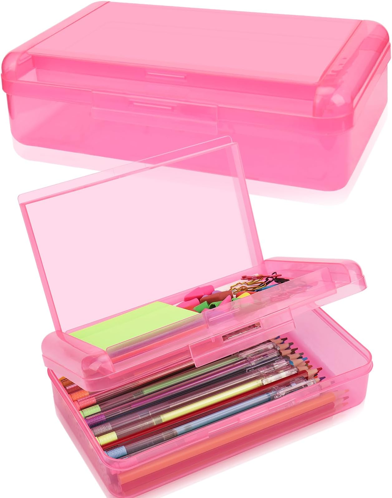 Amazon.com : Meiikun Pencil Box, Double Layer Pencil Case, Large ...