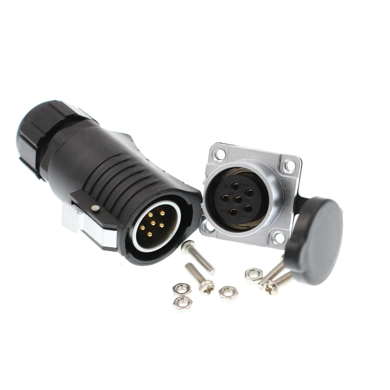 HangTon LP20 6 Pin Connector Plug Panel Socket Female Male Waterproof ...