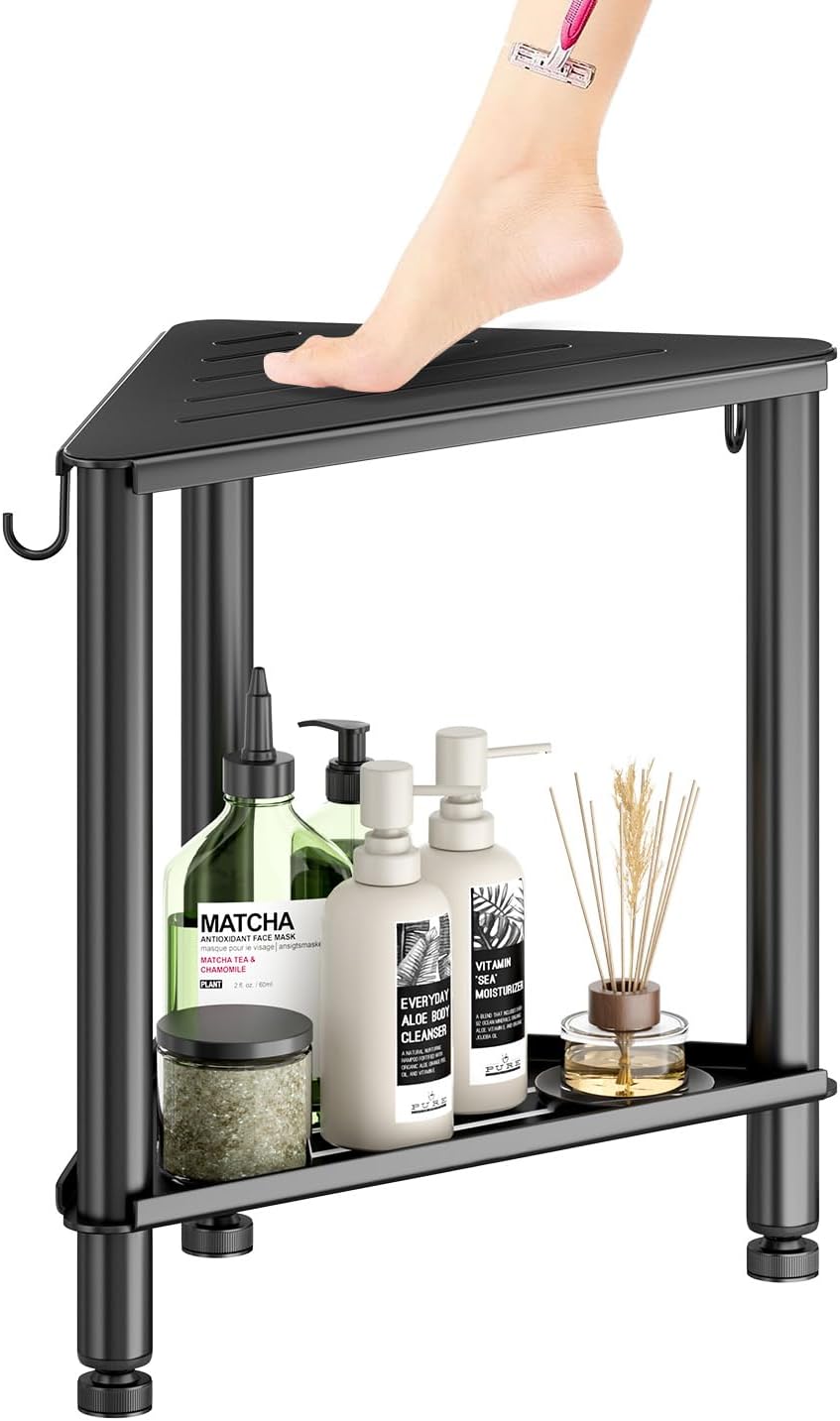 Amazon.com: Waterproof Corner Shower Stool for Shaving Leg, Small ...