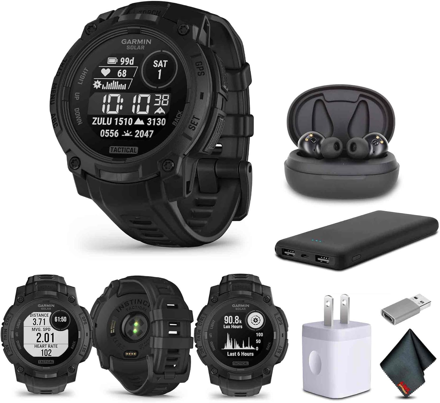 Amazon.com: Garmin Instinct 3 Tactical Edition, Solar Charged 45mm Display, Outdoor Rugged GPS ...