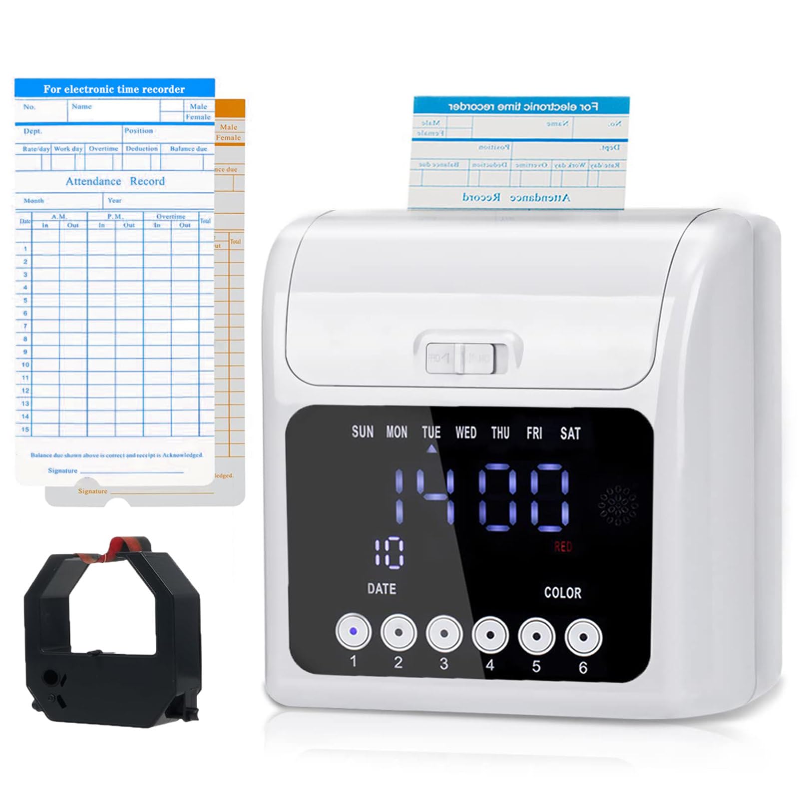 BatanE Small Business Time Attendance Clock with 50 Pieces Employee ...