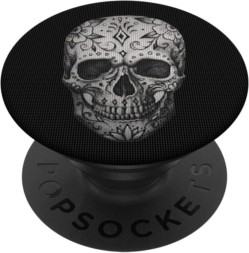 Amazon.com: Black and Grey Mexican Skull - Sugar Skulls - Calavera ...