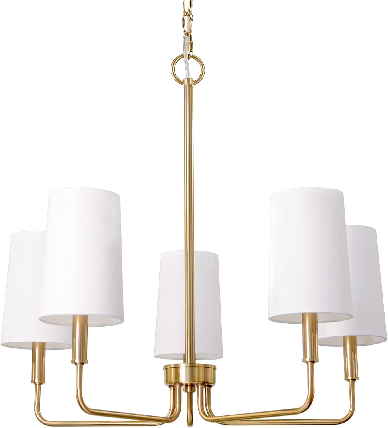 Homebelife Modern Gold Chandelier Lighting Fixture, 5-Light Farmhouse ...