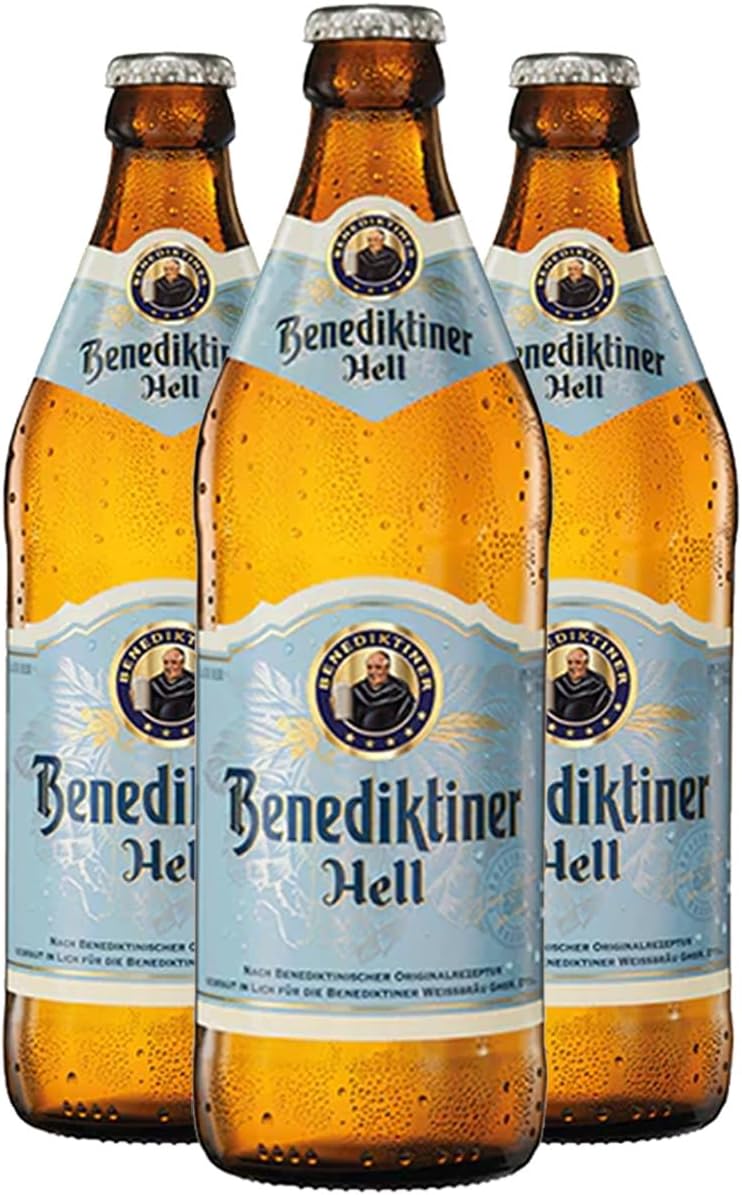 Benediktiner Helles Lager Beer 500ml | German Helles Style | Golden ...