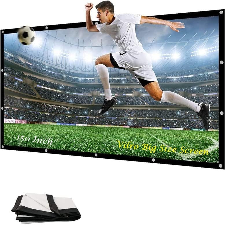 Vilro Large Projector Screen 150 Inch of Matte White Material 16:9 ...