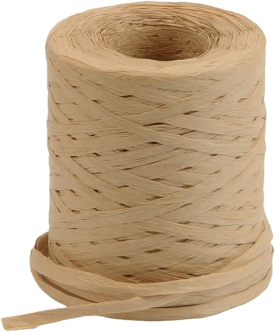 Amazon.com: Raffia Ribbon, 1 Roll 656 Feet Raffia Paper Ribbon String ...
