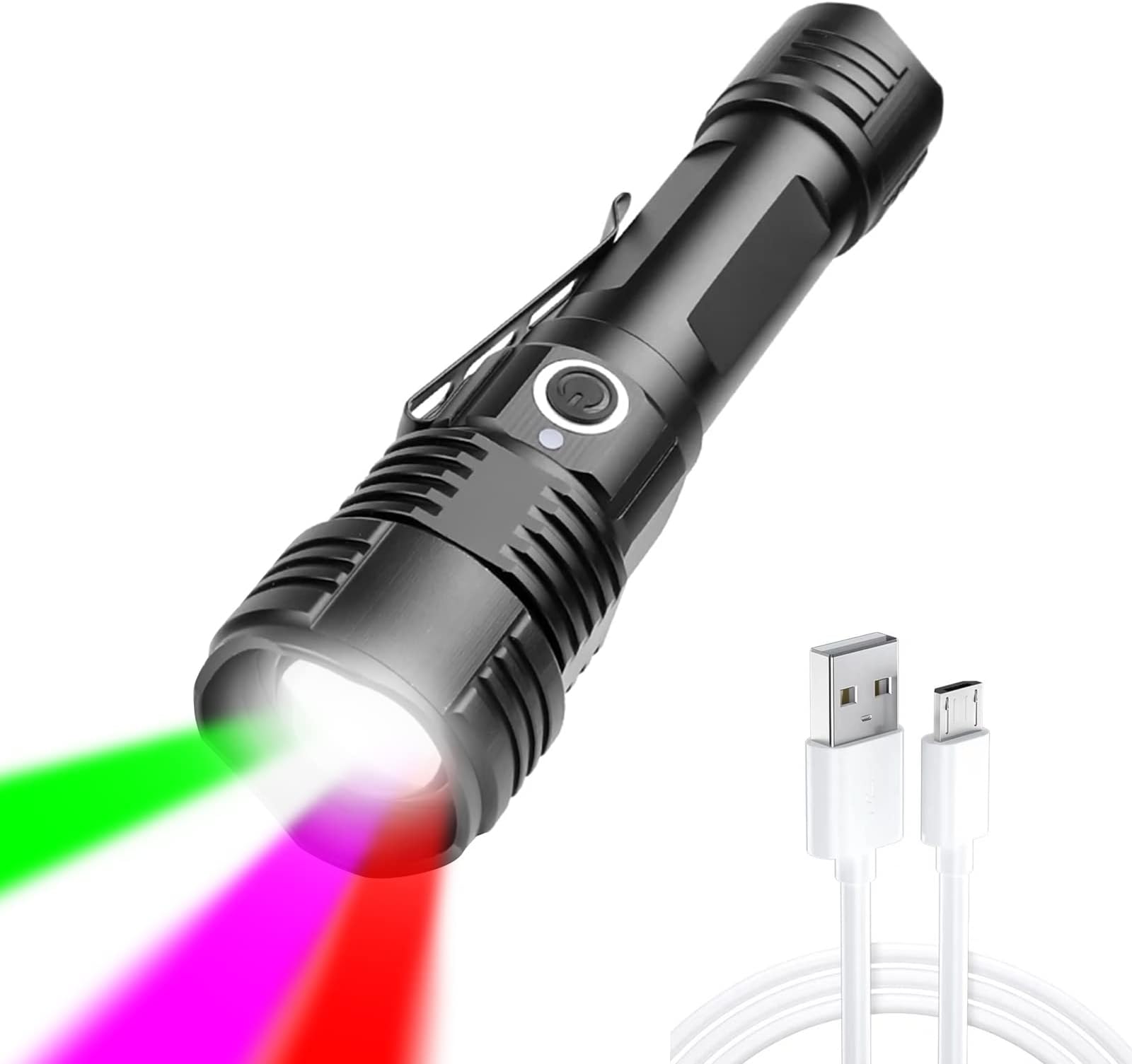 GaiGaiMall 4 Color in 1 Multicolor Flashlight LED Tactical Torch with ...