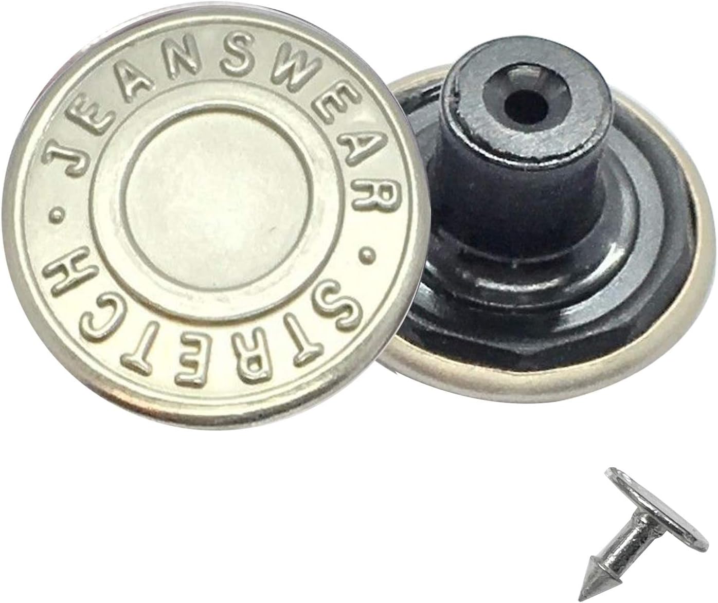 Trimming Shop 17mm Brass Replacement Jeans Button Fastener with Back ...